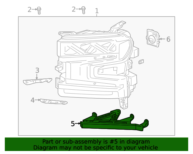 84454857 - Passenger Side Headlamp Bracket 2019-2021 Chevrolet | GMPartsNow
