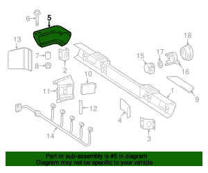 463-885-09-03-9999 - Bumper End Cap 2013-2018 Mercedes-Benz ...