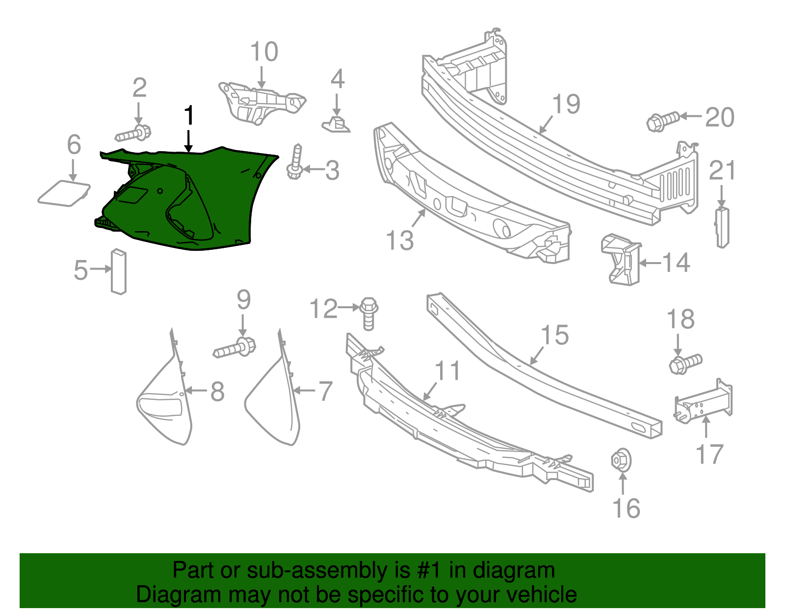 52112-47901 - Extension Front Bumper 2017-2022 Toyota Prius Prime ...
