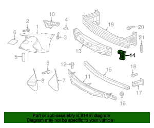 52136-47040 - Bumper Cover Reinforcement - 2017-2022 Toyota Prius Prime ...