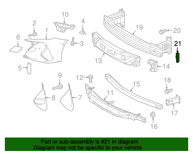 Impact Bar Plate - Toyota (16691-37020) | Toyota Parts