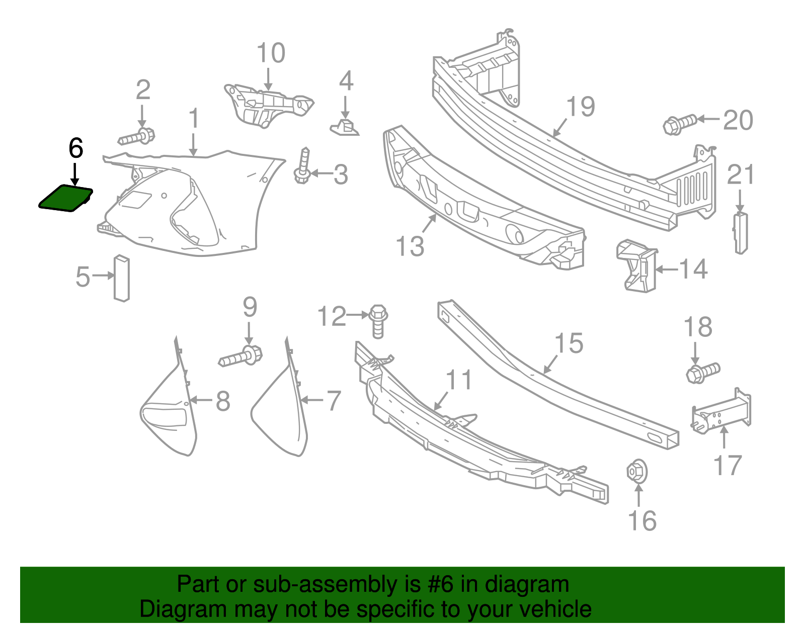 2017-2022 Toyota Prius Prime Tow Eye Cap (Right, Front) 52127-47909 | OEM Parts Online