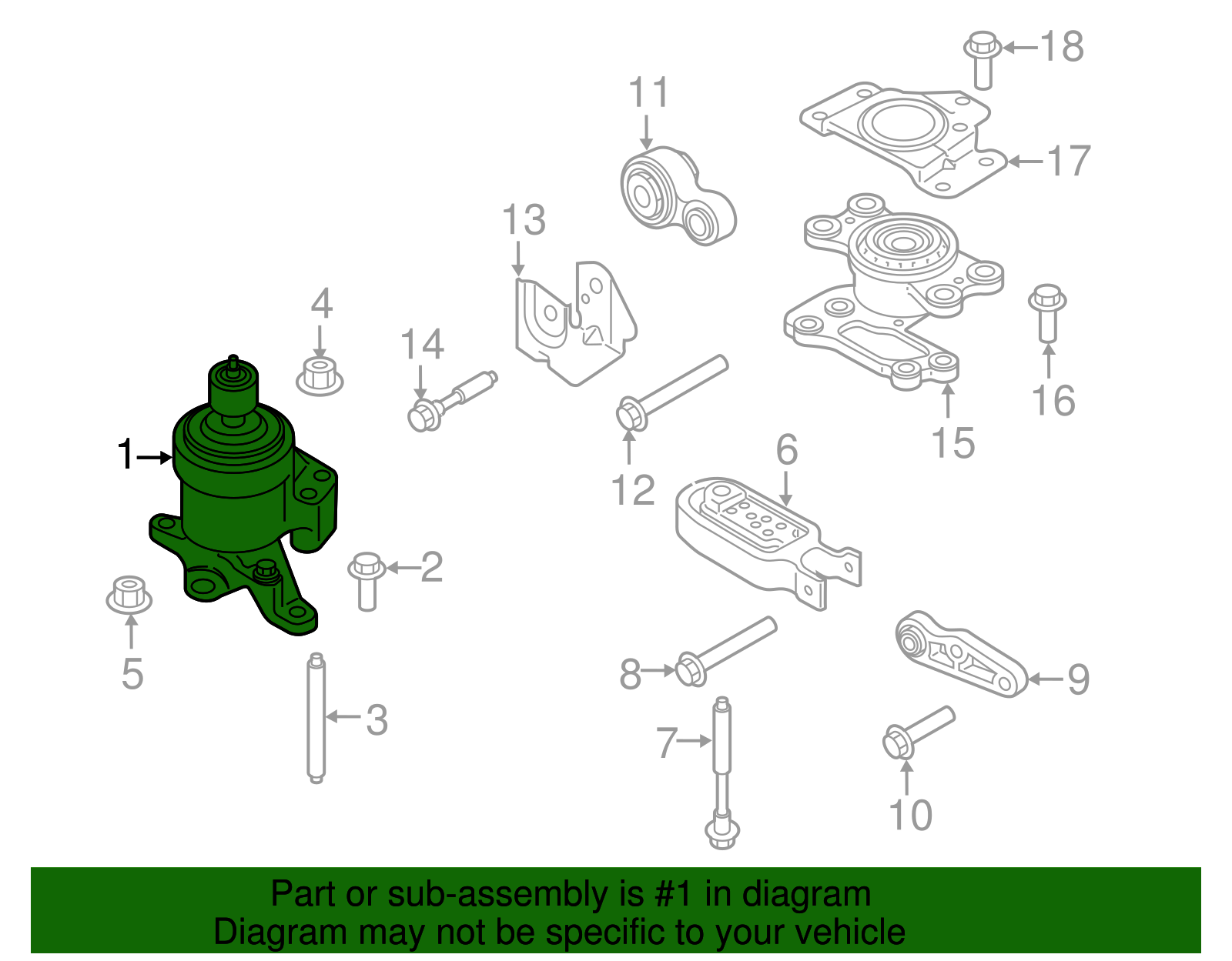 2013-2020 Ford Engine Mount Bracket DP5Z-6038-B | NewAutoParts.com