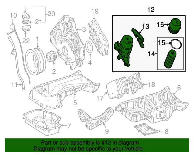 278-180-07-10 - Oil Filter Housing 2011-2019 Mercedes-Benz | Mercedes ...