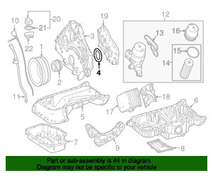 273-010-08-14 - Rear Main Seal Retainer 2007-2020 Mercedes-Benz ...