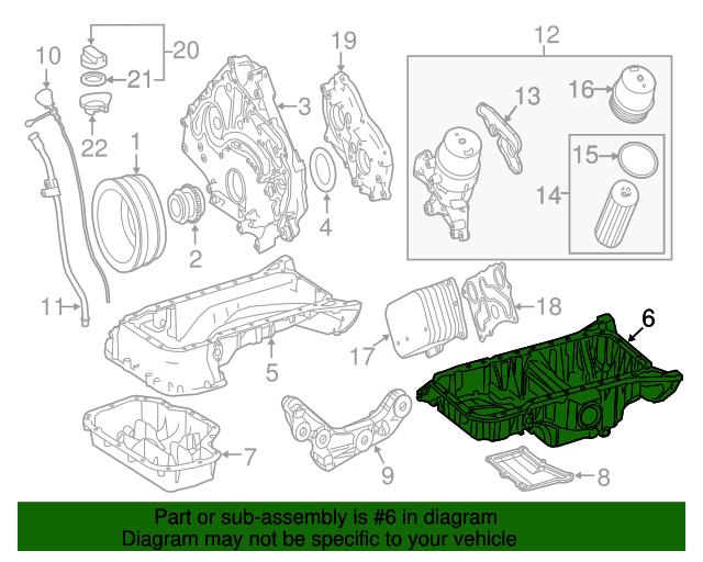 2011-2018 Mercedes-Benz Oil Pan 278-010-65-04 | MB OEM Parts