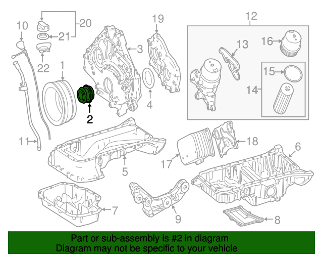 278-052-05-03 - Crankshaft Gear 2012-2020 Mercedes-Benz | Mercedes-Benz ...