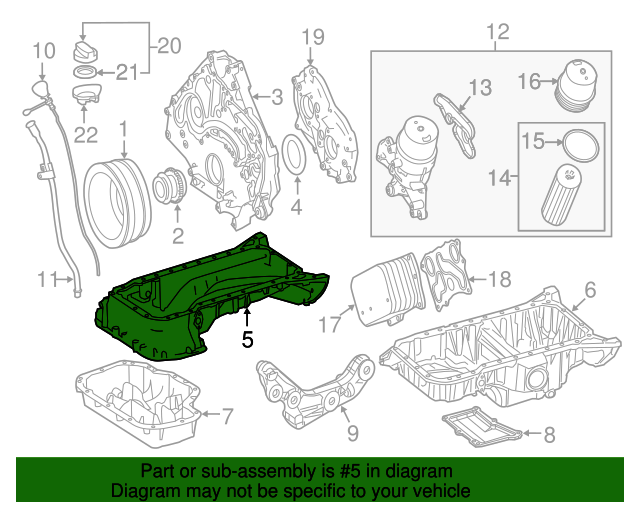 278-014-07-00 - Oil Pan 2012-2020 Mercedes-Benz | Mercedes-Benz USA Parts