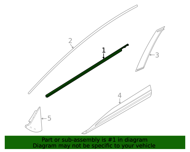 2021-2023 Nissan Rogue Belt Molding 80821-6RA0A | QuirkParts