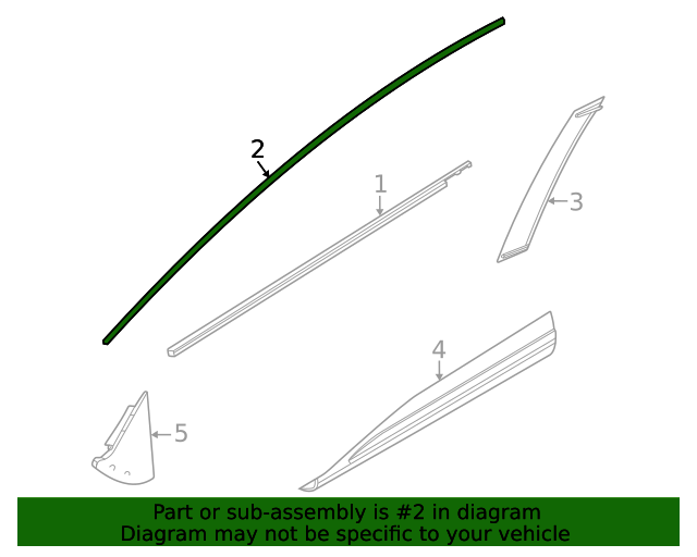 2021-2023 Nissan Rogue Frame Molding 80283-6RA0A | Nissan Parts Store