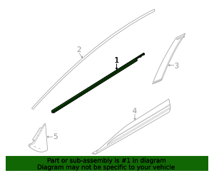 2021-2025 Nissan Rogue Belt Molding 80821-6RA0A | Nissan Parts Plus