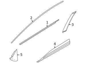 80283-6RA0A - Frame Molding 2021-2024 Nissan Rogue | Nissan Parts ...