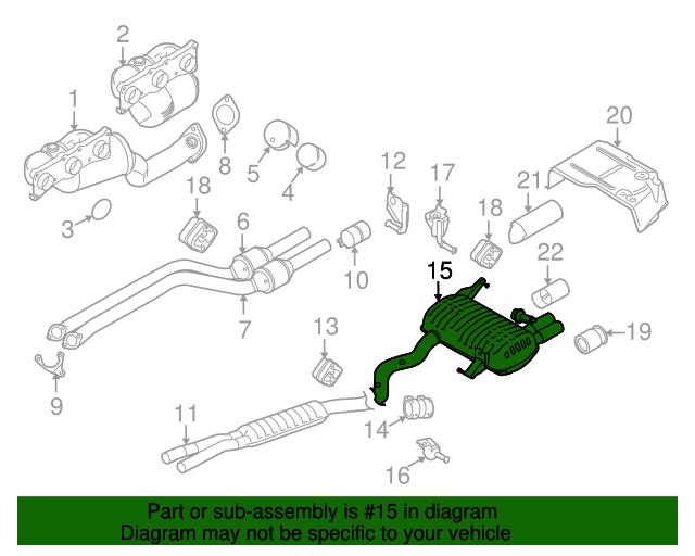 18-30-7-647-128 - Muffler - 2006-2013 BMW | BMWPartsHub