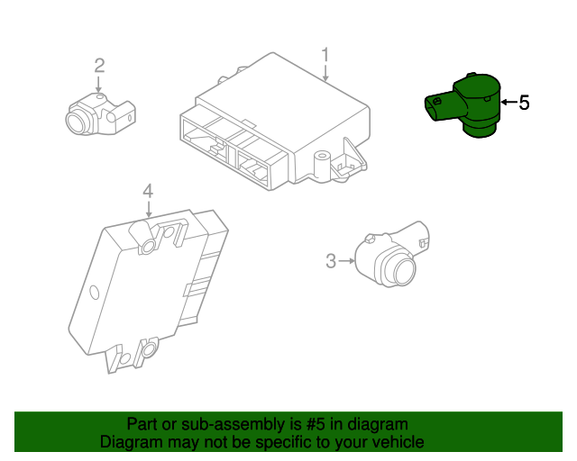 Genuine Auto Park Sensor for 2012-2022 Land Rover | Land Rover Part ...