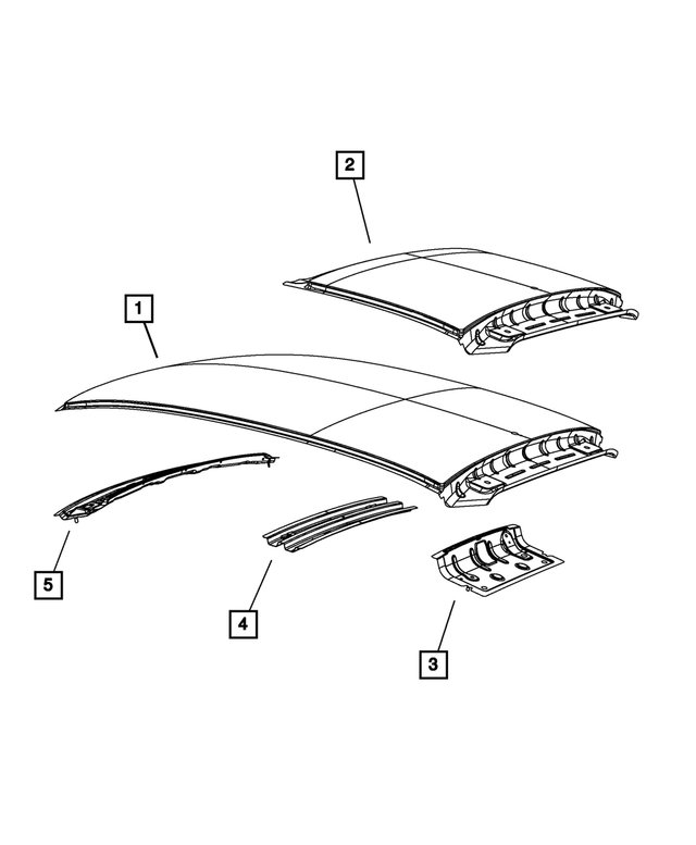 2012-2015 Fiat 500 Roof Rear Header 68071183AB | Mopar eStore