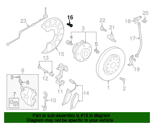 2009-2024 Volkswagen Splash Shield Bolt WHT-005-227 | Wholesale VW Parts