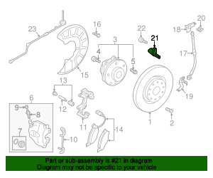 WHT-003-857-D - Rear Speed Sensor 2005-2022 Volkswagen | Volkswagen ...