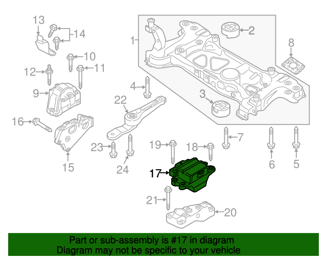 2008-2018 Volkswagen Trans Mount 1K0-199-555-AB | VW Direct Parts