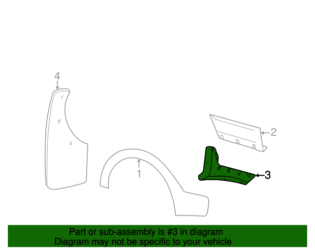 2000-2005 Ford Excursion OEM NEW 2000-2005 Ford Excursion Right Shield ...