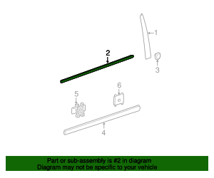 211-690-03-80 - Belt Molding 2003-2009 Mercedes-Benz | Mercedes-Benz ...