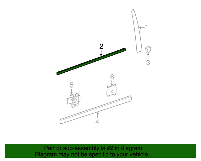 211-690-03-80 - Belt Molding 2003-2009 Mercedes-Benz | Mercedes-Benz ...