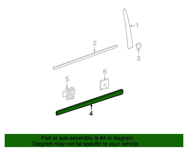 2003-2009 Mercedes-Benz Body Side Molding 211-690-20-62-9999 | MB OEM Parts