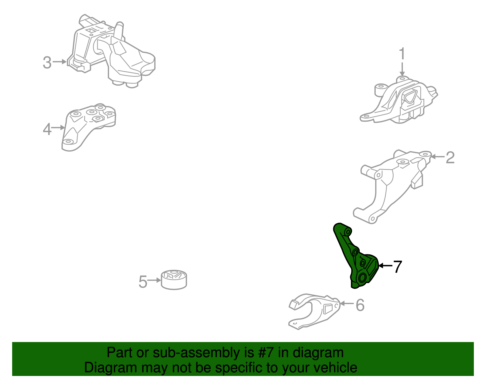 2016-2019 Chevrolet Cruze Automatic Transmission Mount Strut Bracket ...