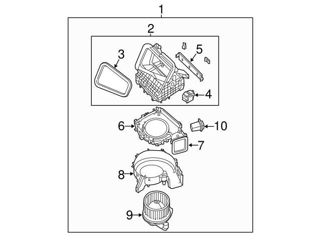2012-2019 Nissan Blower Assembly 27210-1PA0A | TascaParts.com