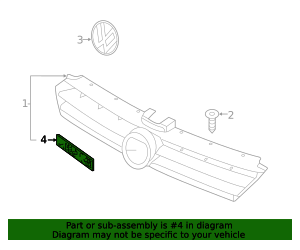 5G9-853-679-B-CBX - Emblem - 2017-2019 Volkswagen Golf Alltrack | World ...
