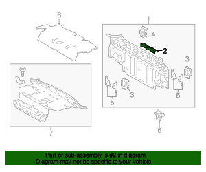 Genuine Toyota Rear Body Panel Bracket part# 58385-06130 for 2015-2017 ...