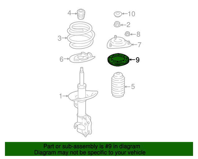 2018-2021 Subaru Strut Bearing 20320FL010 | TascaParts.com