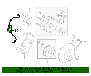 89542-0R040 - ABS Wheel Speed Sensor - 2019-2023 Toyota | OEM Genuine ...