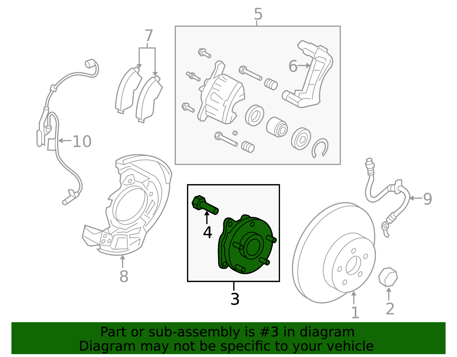 2019-2024 Toyota Hub Assembly 43550-0R060 | Ourisman Toyota Parts