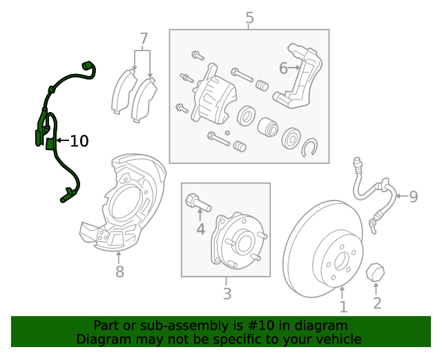 89542-0R040 - ABS Wheel Speed Sensor - 2019-2023 Toyota | OEM Genuine ...