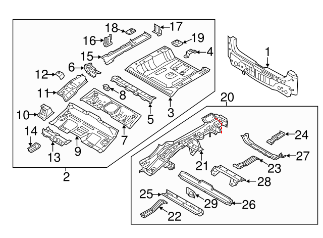 65528-G5300 - Rail Reinforced 2017-2022 Kia Niro | Kia.Parts Store