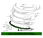 2016-2022 Chevrolet Malibu Front Bumper Fascia Center Air Deflector ...