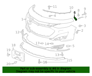 2016-2025 Chevrolet Malibu Front Driver Side Bumper Fascia ...