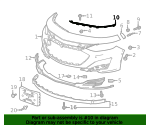 23478390 - Front Driver Side Bumper Fascia Upper Molding 2016-2024 ...
