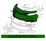 84543709 - Front Bumper Upper Fascia 2019-2025 Chevrolet Malibu ...