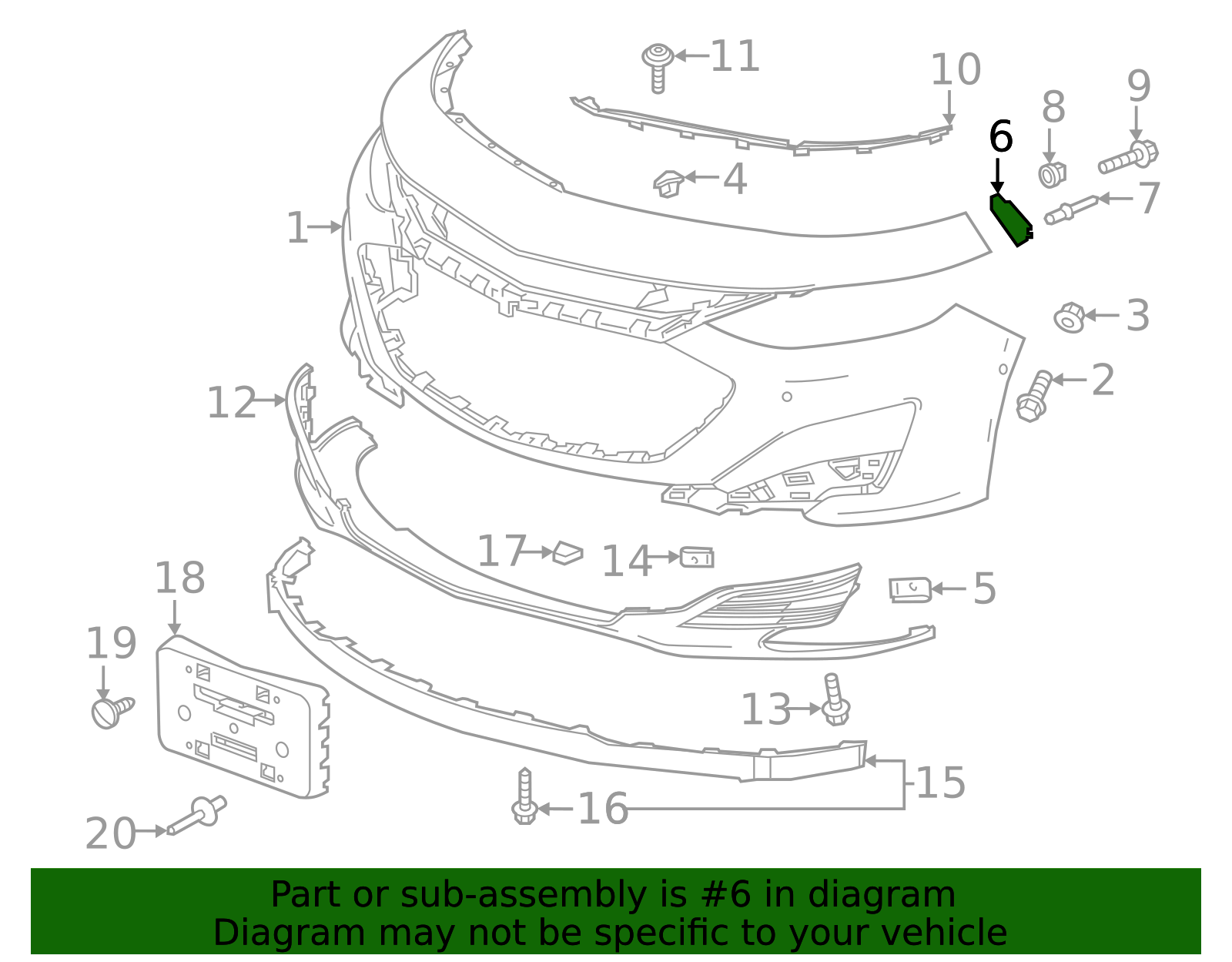 2016-2025 Chevrolet Malibu Front Driver Side Bumper Fascia ...