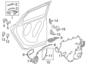 2013-2014 Cadillac Primed Rear Exterior Side Door Handle 13592175 ...