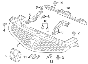 71121-TS8-A01 - Grille 2012-2013 Honda Civic | AutoNation Parts