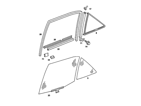 Rear Door Windows for 1986 Mercedes-Benz 190 E | Mercedes-Benz USA Parts