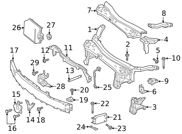 213-620-17-01 - Bumper Impact Absorber 2017-2023 Mercedes-Benz ...