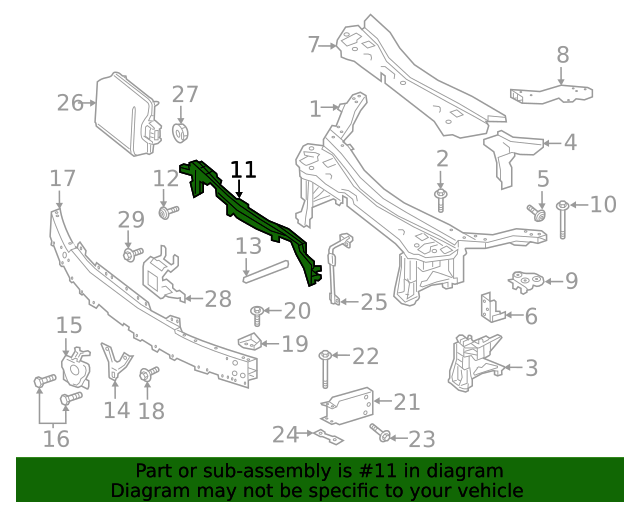 213-620-17-01 - Bumper Impact Absorber 2017-2023 Mercedes-Benz | AutoNationParts.com