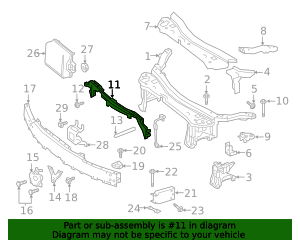 213-620-17-01 - Bumper Impact Absorber 2017-2023 Mercedes-Benz ...