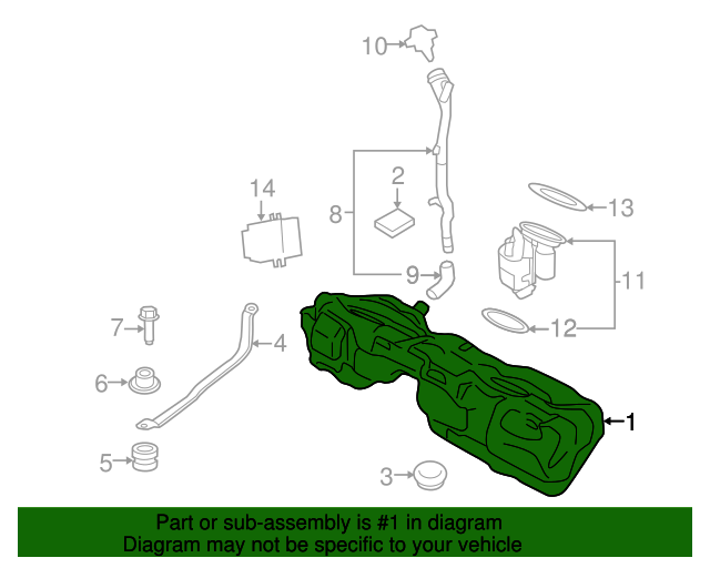 16-11-7-294-608 - Fuel Tank 2012-2020 BMW | AutoNationParts.com
