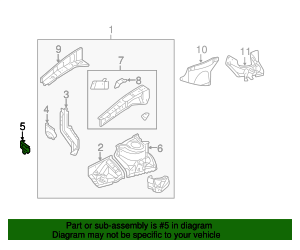 2007-2011 Toyota Camry Front Bracket 53835-06020 | Toyota Parts Center