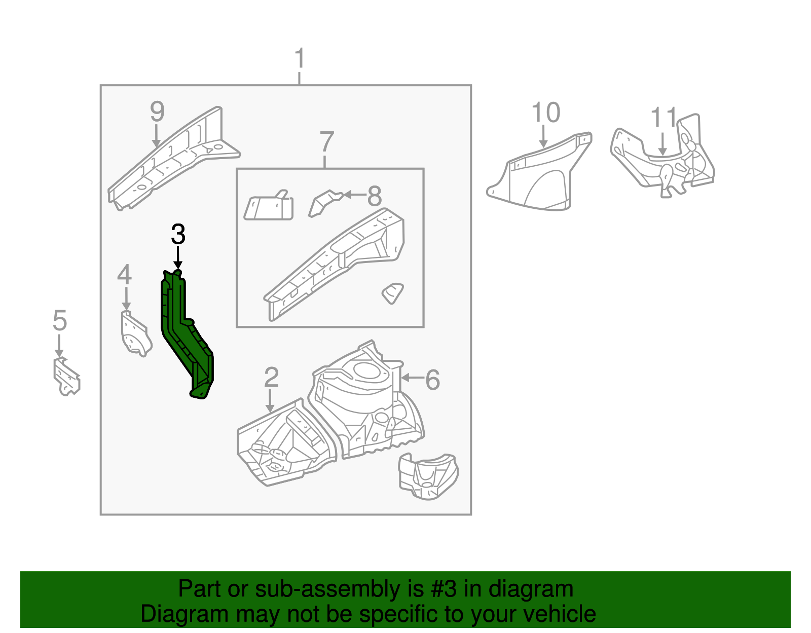 Genuine Toyota Front Extension part# 53714-07010 for 2005-2012 Toyota ...