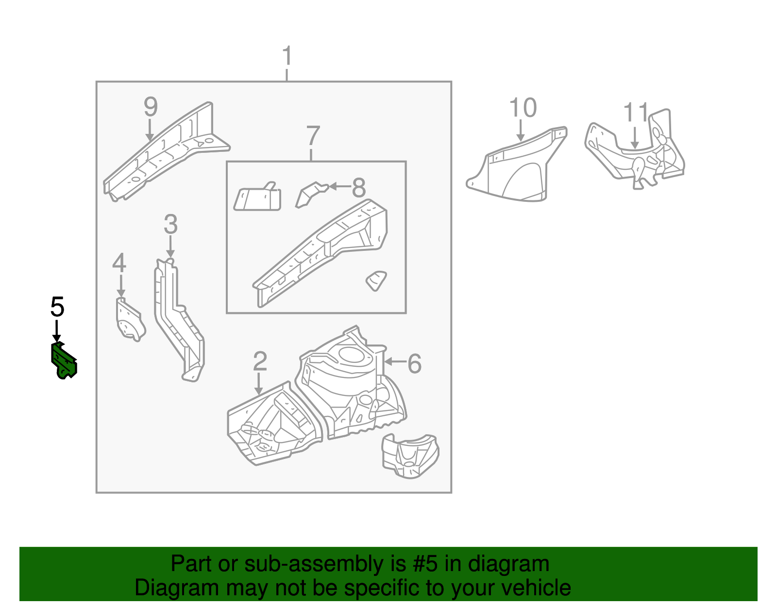 2007-2011 Toyota Camry Front Bracket 53836-06020 | Toyota Parts Center